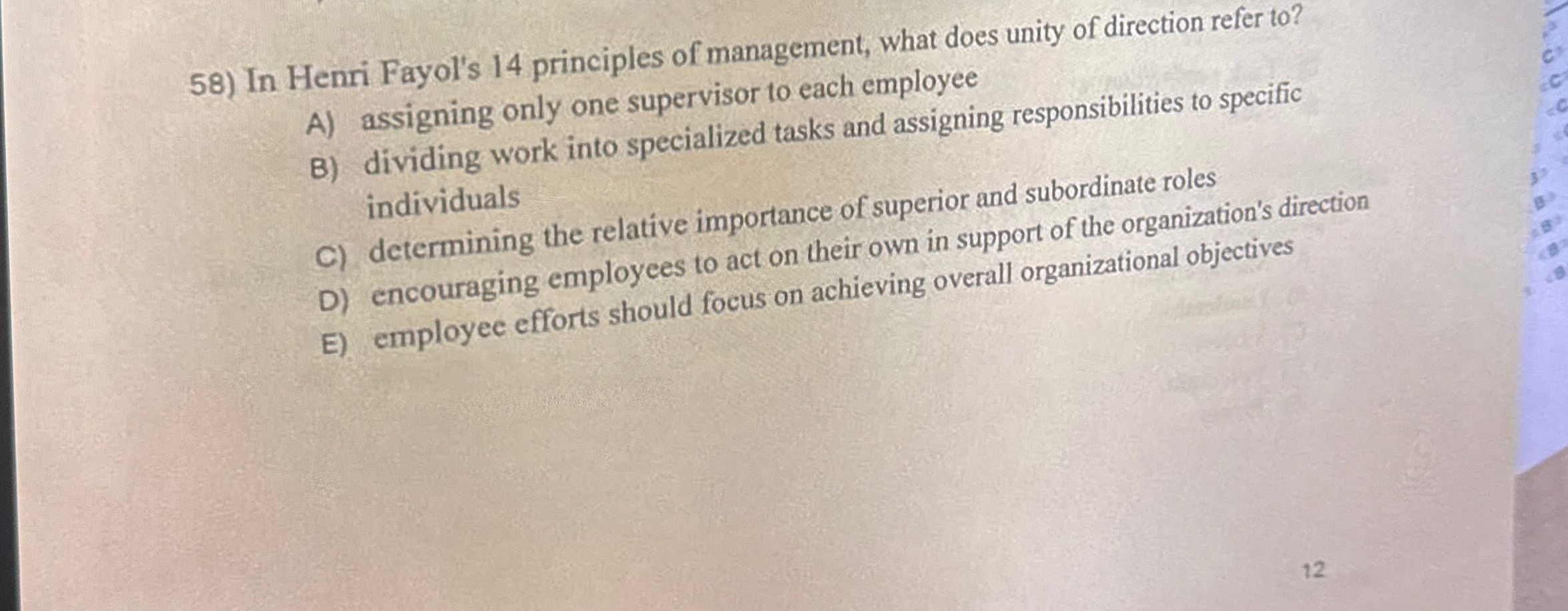 Solved In Henri Fayol's 14 ﻿principles of management, what | Chegg.com