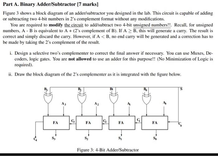 Draw And Explain 4 Bit Binary Arithmetic Or Adder Circuit Diagram