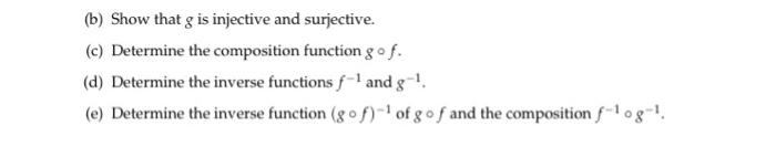 Solved Let the functions f : R → R and g : R → R be defined | Chegg.com