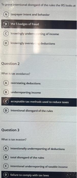 Solved To prove intentional disregard of the rules the IRS | Chegg.com