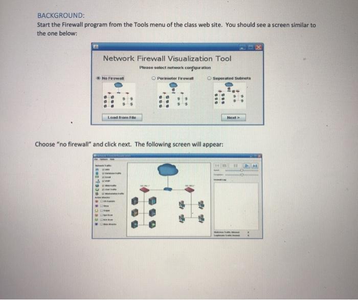 BACKGROUND: Start the Firewall program from the Tools | Chegg.com