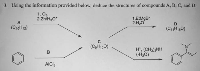Solved 3. Using the information provided below, deduce the | Chegg.com