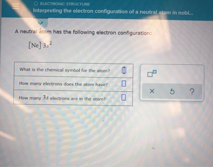 Solved O ELECTRONIC STRUCTURE Interpreting the electron | Chegg.com