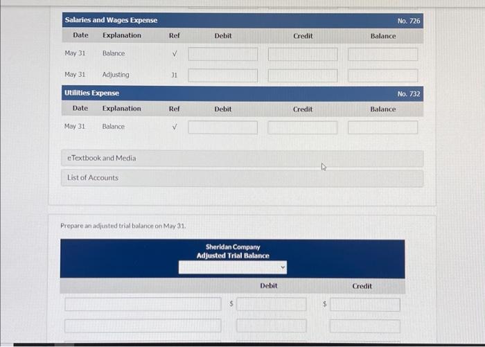 Solved Prepare a ledger using the three-column form of | Chegg.com
