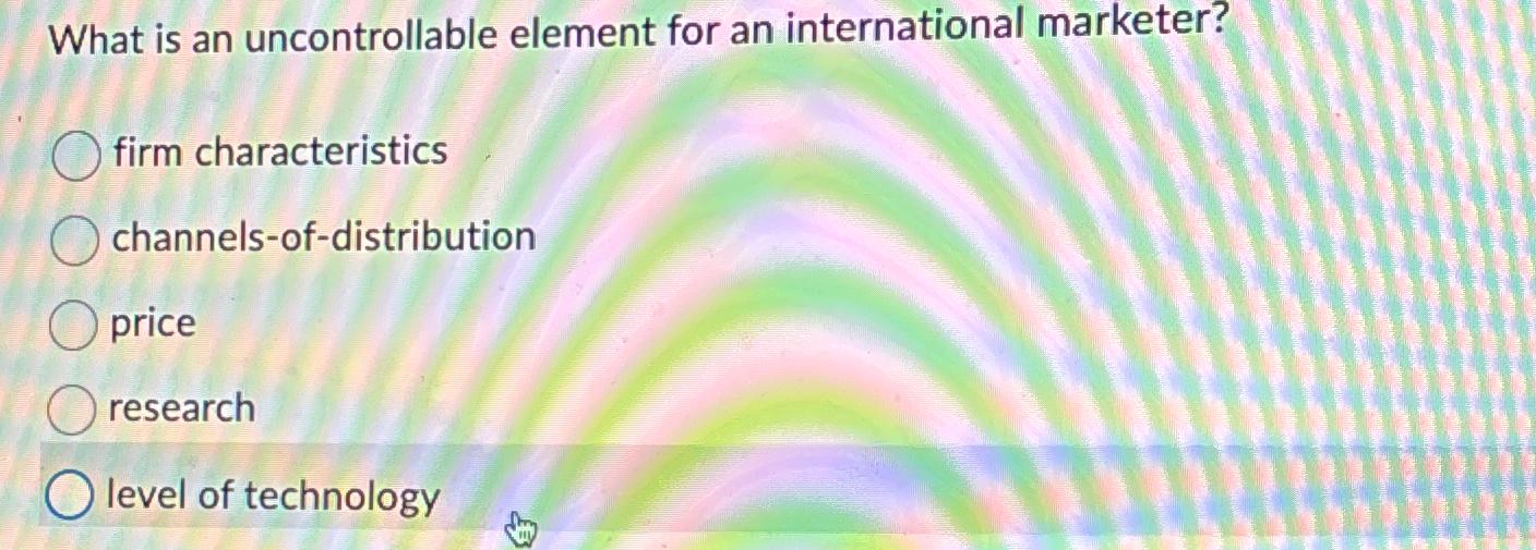 Solved What is an uncontrollable element for an | Chegg.com