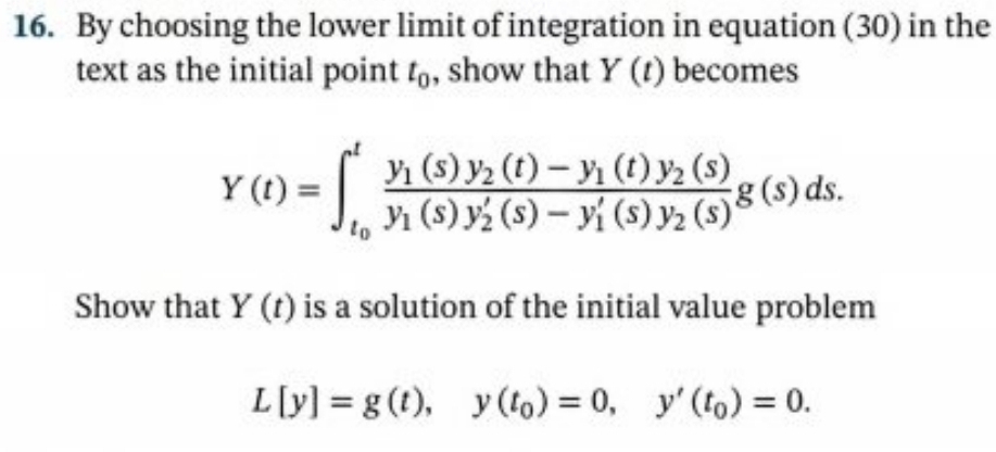 Solved By choosing the lower limit of integration in | Chegg.com