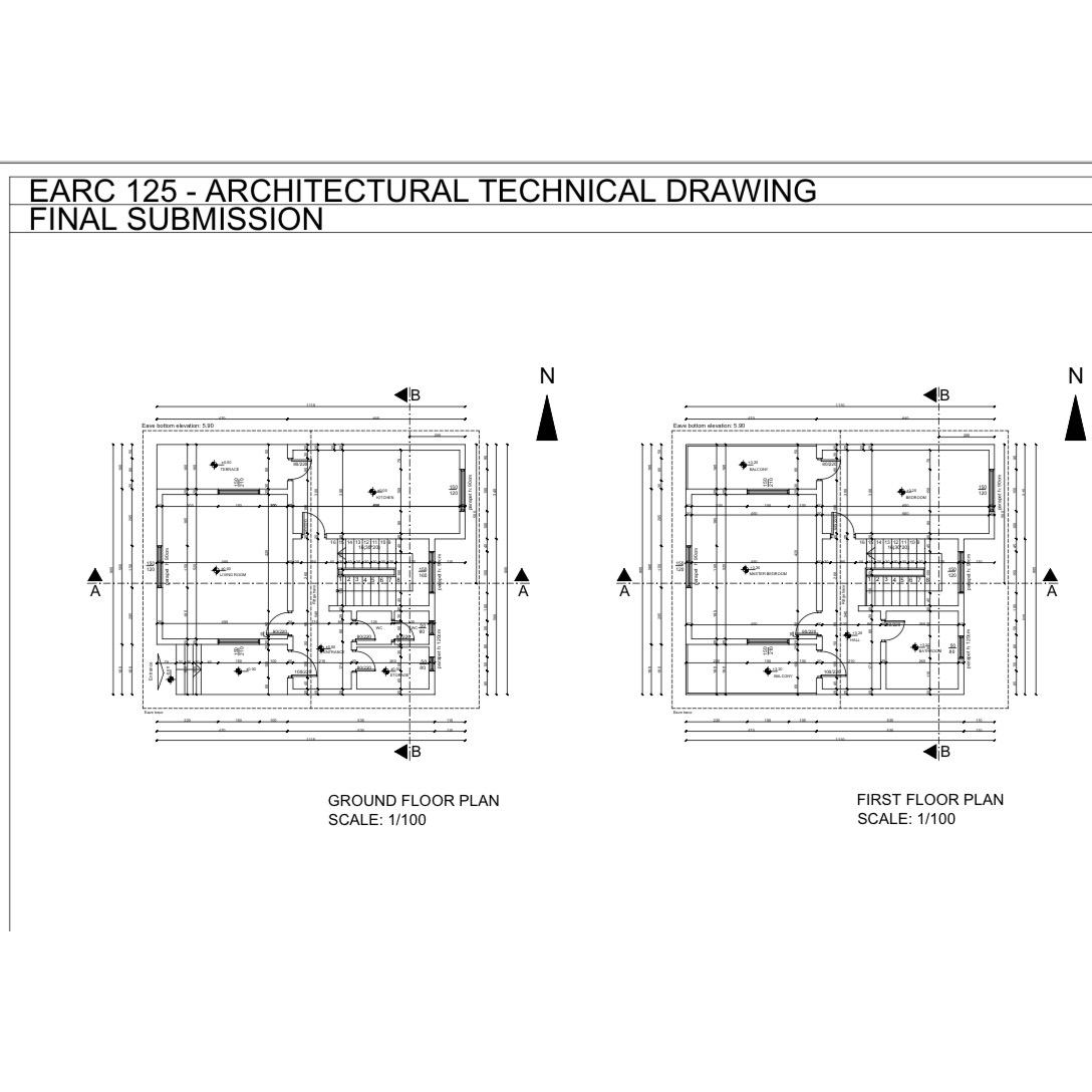 Draw two floor plans,A-A section and B-B sections and | Chegg.com