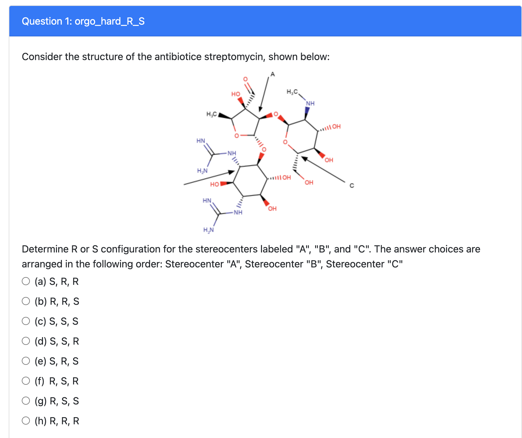 Solved Question 1: orgo_hard_R_SConsider the structure of | Chegg.com
