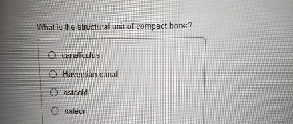 Solved What is the structural unit of compact | Chegg.com