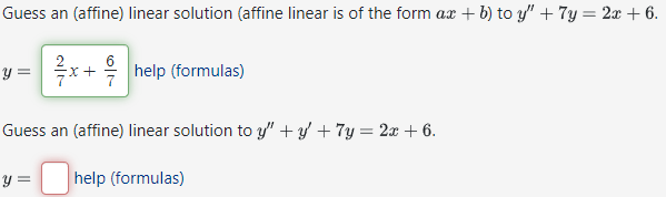 Solved Guess an (affine) ﻿linear solution (affine linear is | Chegg.com