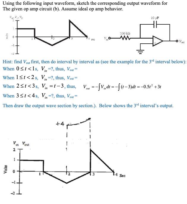 Solved Using the following input waveform, sketch the | Chegg.com Solved Using the following input waveform, sketch the | Chegg.com