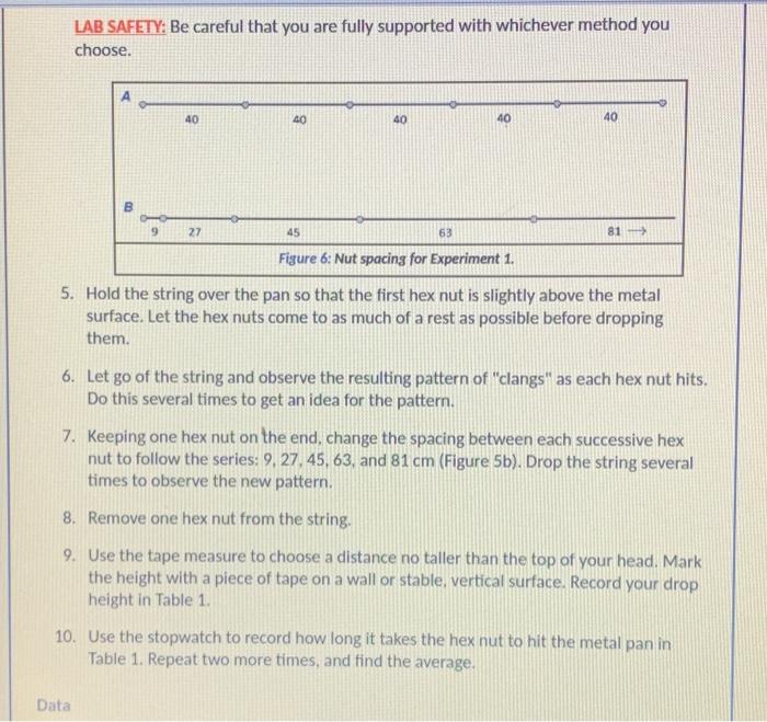 Solved Experiment 1: Distance of Free Fall In this | Chegg.com