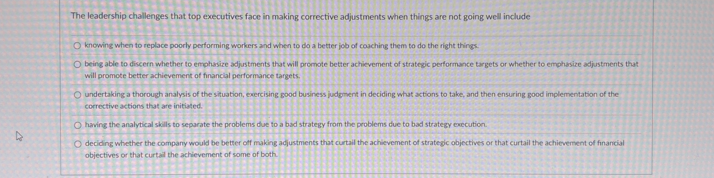 Solved The leadership challenges that top executives face in | Chegg.com