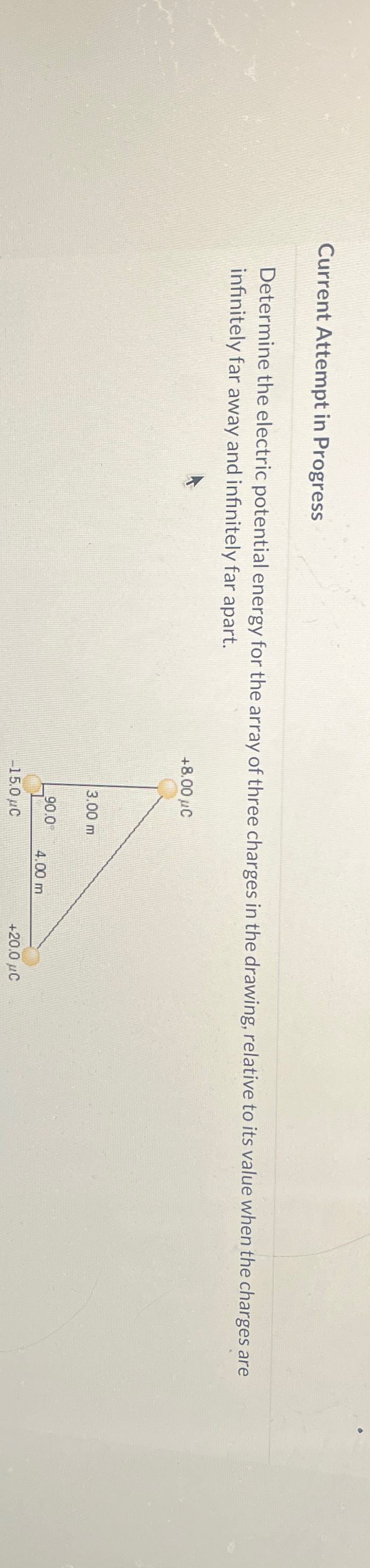 Solved Determine the electric potential energy for the array | Chegg.com