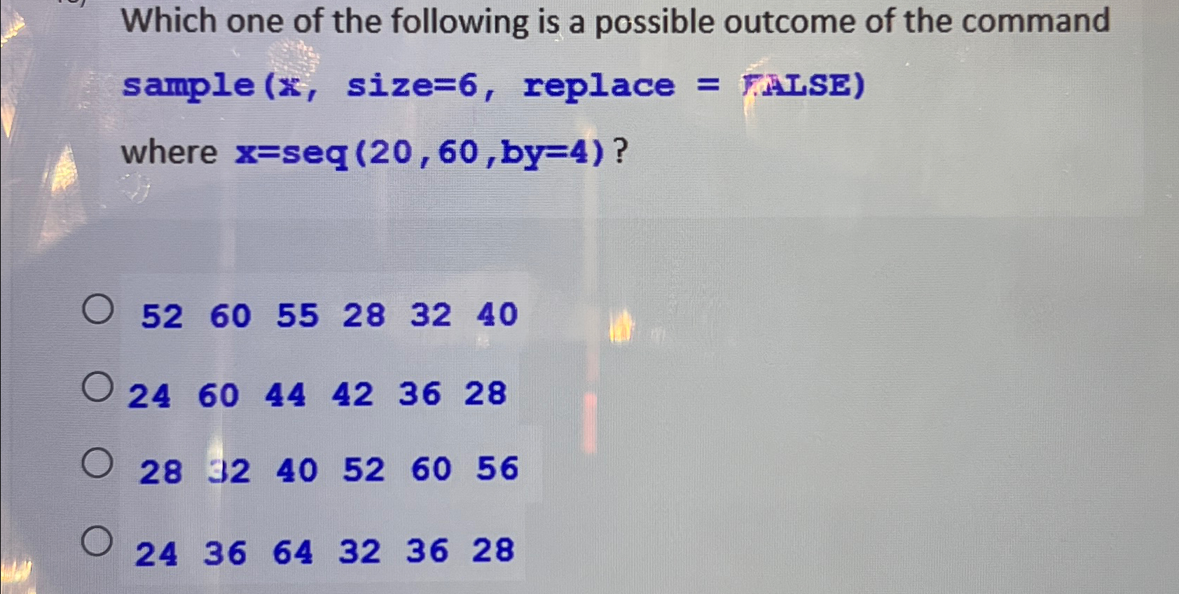 Solved Which one of the following is a possible outcome of | Chegg.com