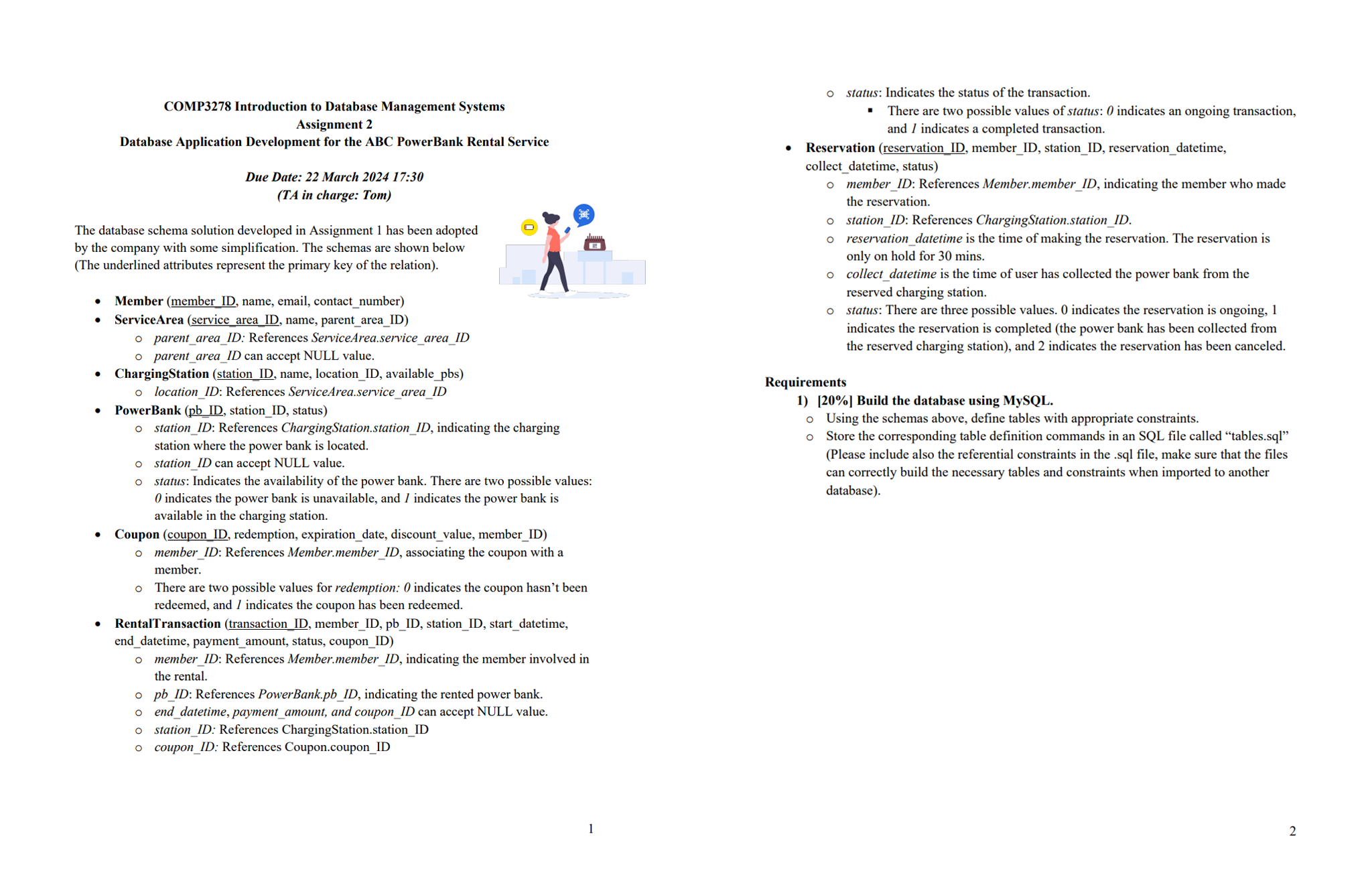 Solved COMP3278B Introduction to Database Management | Chegg.com