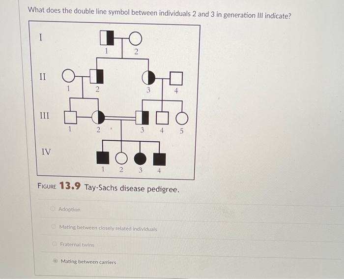Solved What does the double line symbol between individuals | Chegg.com