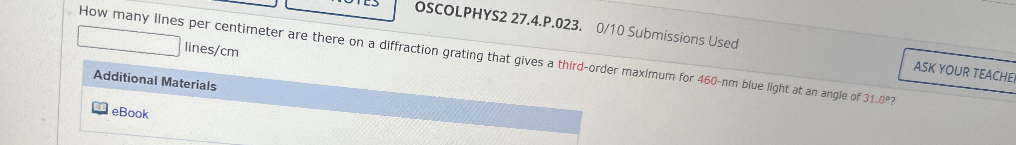 Solved lines/cmAdditional MaterialsASK YOUR TEACHEeBook | Chegg.com