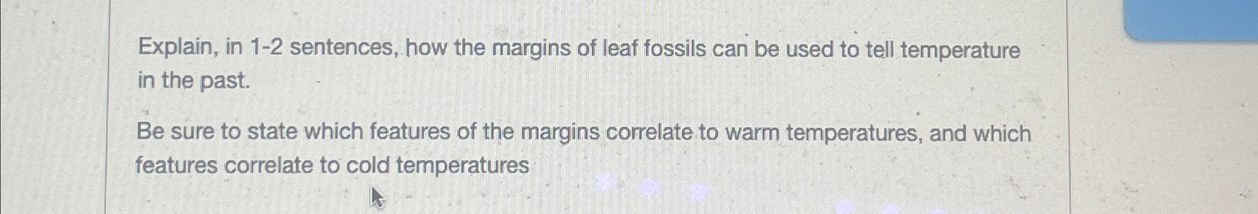 Solved Explain, in 1-2 ﻿sentences, how the margins of leaf | Chegg.com