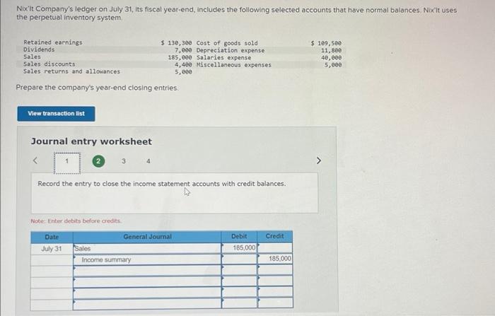 Solved 1-4 entrys please!could you please explain why the | Chegg.com