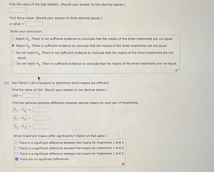Solved The following data are from a completely randomized | Chegg.com
