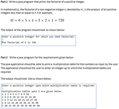Solved Write a java program that prints the factorial of a | Chegg.com