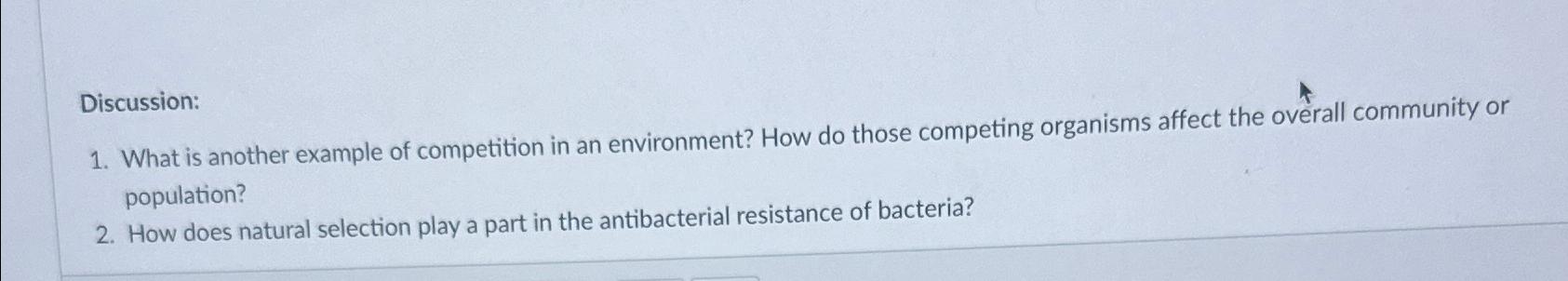 Solved Discussion:What is another example of competition in | Chegg.com