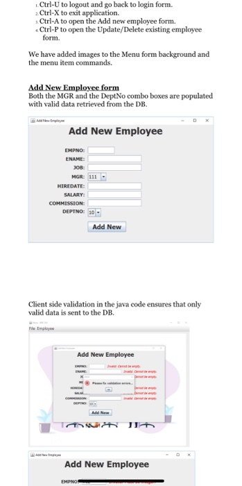 Modify the Java JDBC GUI program to implement the | Chegg.com