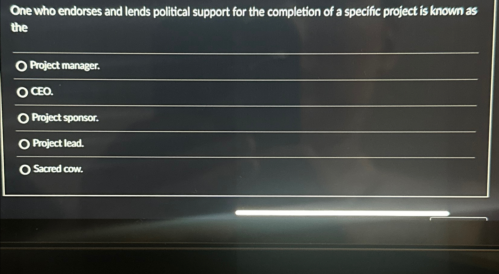 Solved One who endorses and lends political support for the | Chegg.com