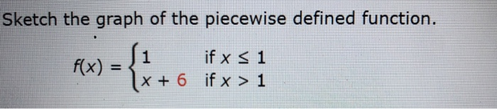 Solved Sketch the graph of the piecewise defined function. | Chegg.com