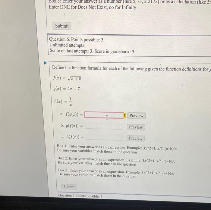 Solved Enter DNE for Does Not Exist, oo for Infinity | Chegg.com