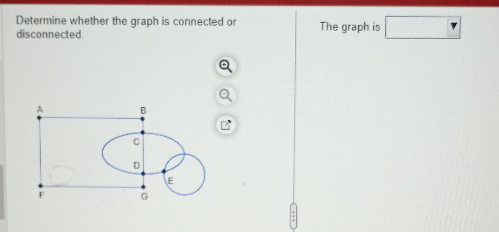 Solved Determine whether the graph is connected or | Chegg.com