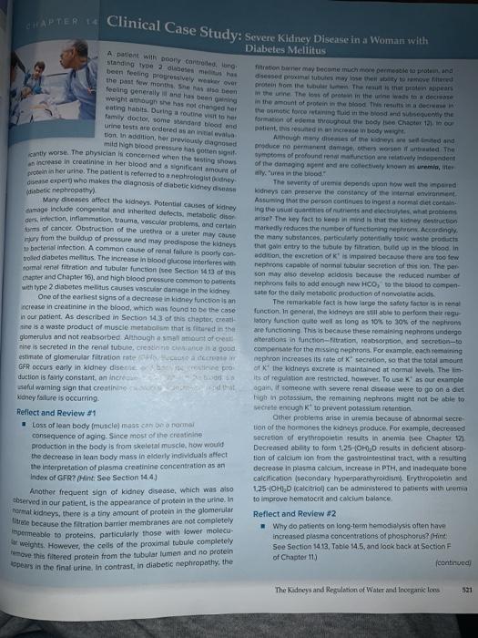 GRAPTER 14 Clinical Case Study: Severe Kidney Disease | Chegg.com