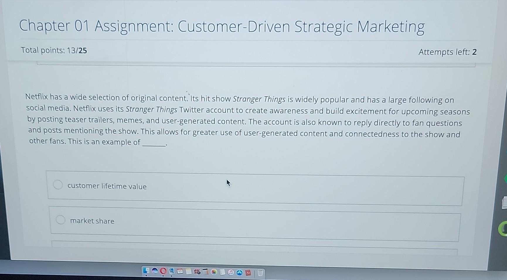 Chapter 01 Assignment: Customer-Driven Strategic | Chegg.com