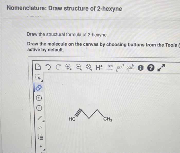 Hexyne Structural Formula