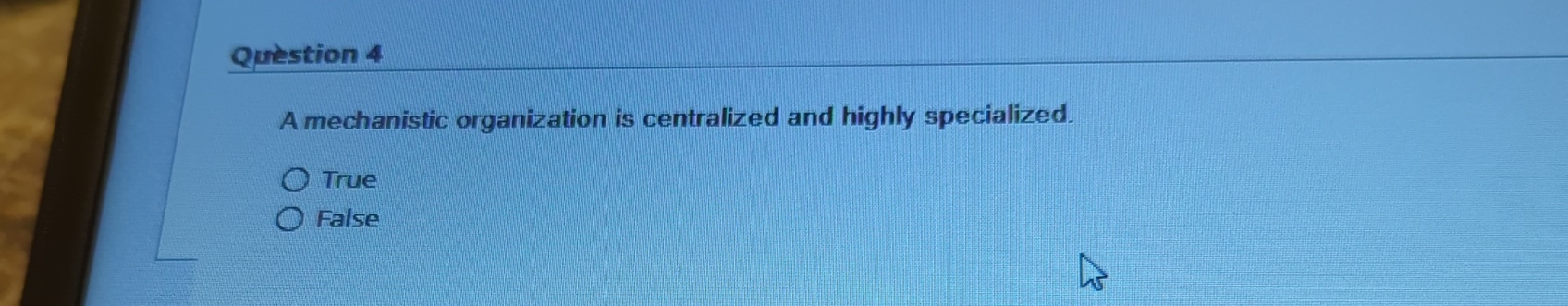 Solved Quiestion 4A mechanistic organization is centralized | Chegg.com Solved Quiestion 4A mechanistic organization is centralized | Chegg.com