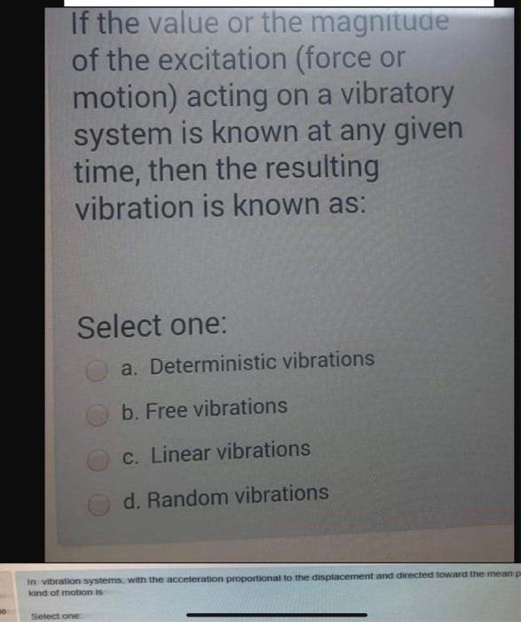 Solved If the value or the magnitude of the excitation | Chegg.com