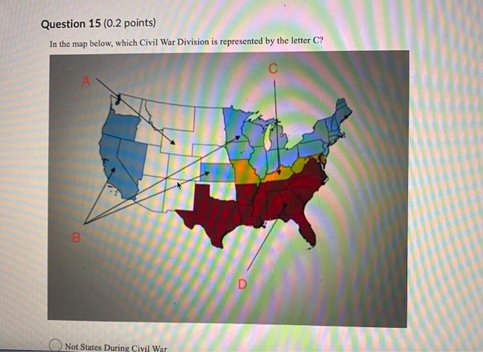 Solved In the map below, which Civil War Division is | Chegg.com