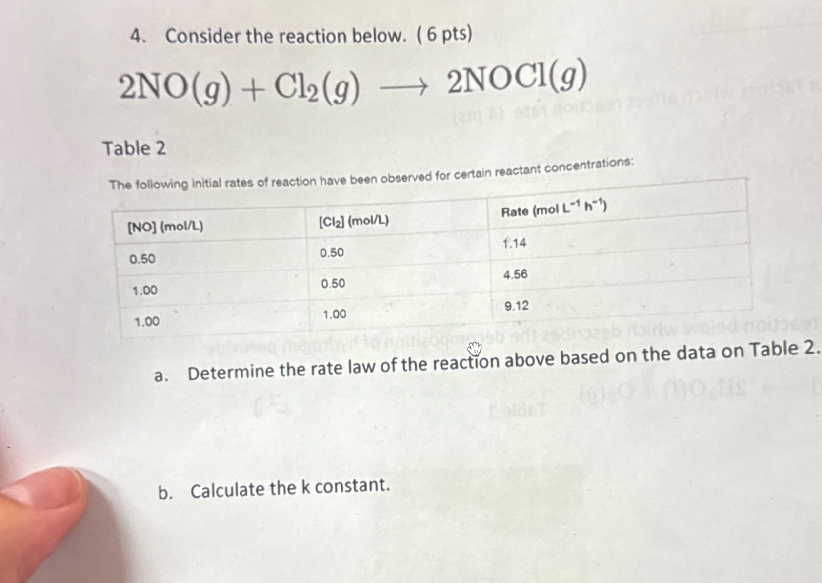 Solved Consider the reaction below. ( 6 | Chegg.com