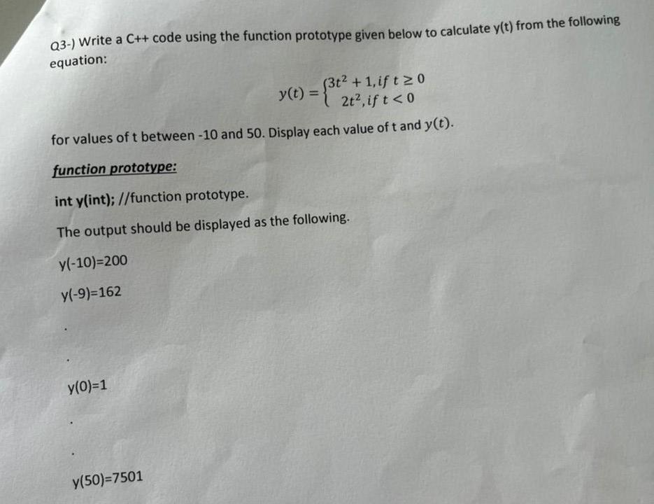 Solved Q3-) Write a C++ code using the function prototype | Chegg.com
