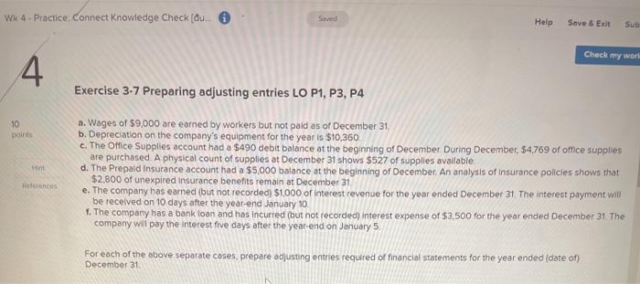 Solved Wk 4 . Practice Connect Knowledge Check [au. Sorel | Chegg.com