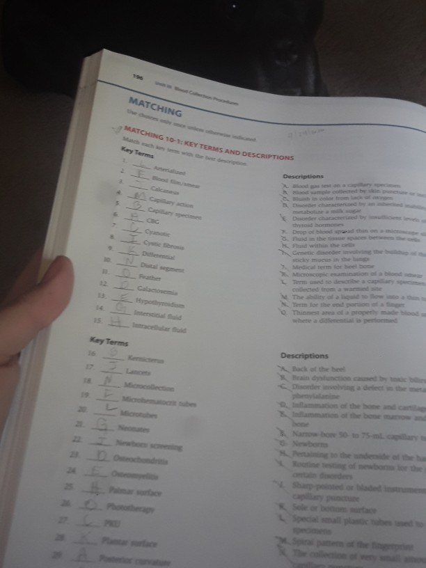 matching terms 10-1: key terms and descriptions I | Chegg.com