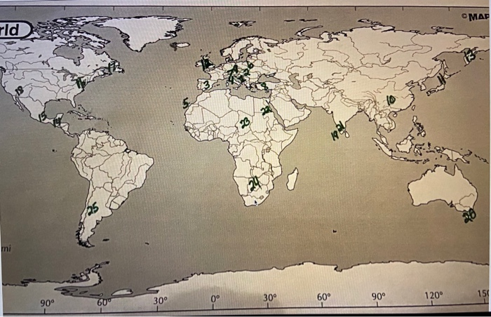 Solved MAP rld 19% mi 30° 60° 0° 90° 120° 150 30° 90° 60° | Chegg.com