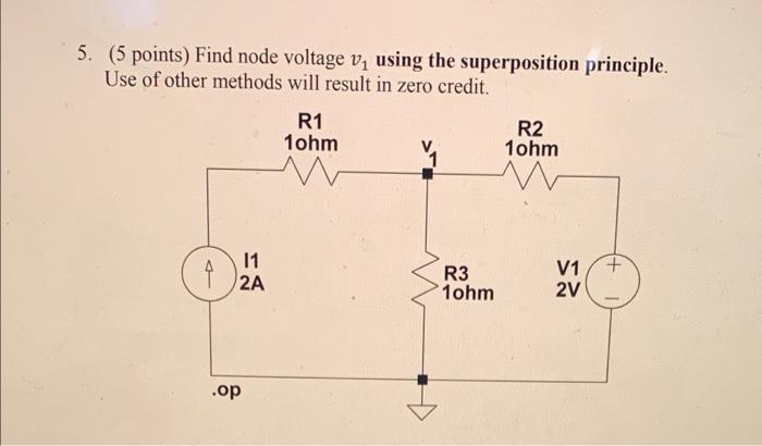 Solved 6. (5 points) Find current I1 using the superposition | Chegg.com