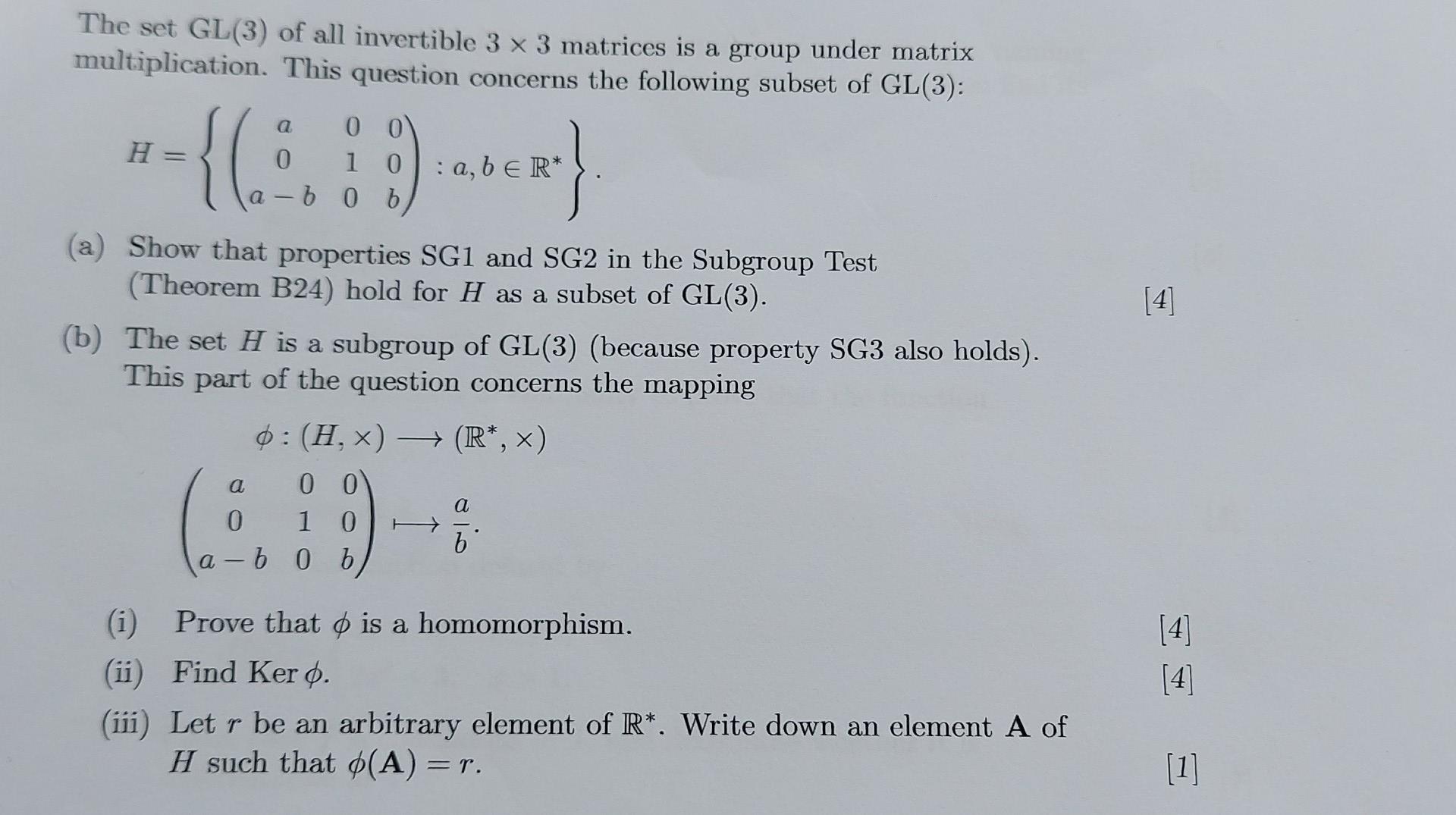Solved The set GL(3) of all invertible 3 x 3 matrices is a | Chegg.com