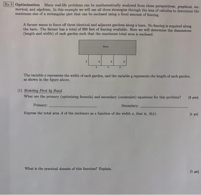 Solved Optimization Many real-life problems can be | Chegg.com