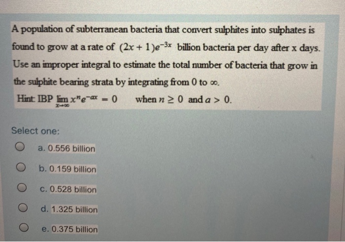 Solved A population of subterranean bacteria that convert | Chegg.com