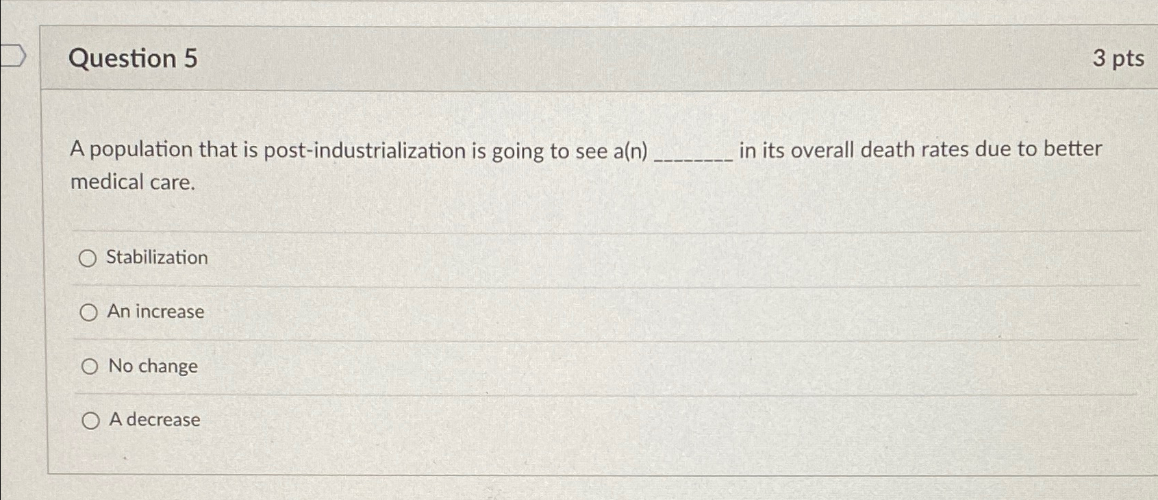 Solved Question 53 ﻿ptsA population that is | Chegg.com