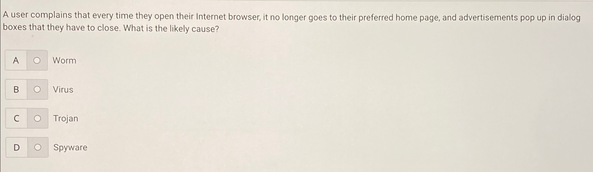 Solved A user complains that every time they open their | Chegg.com