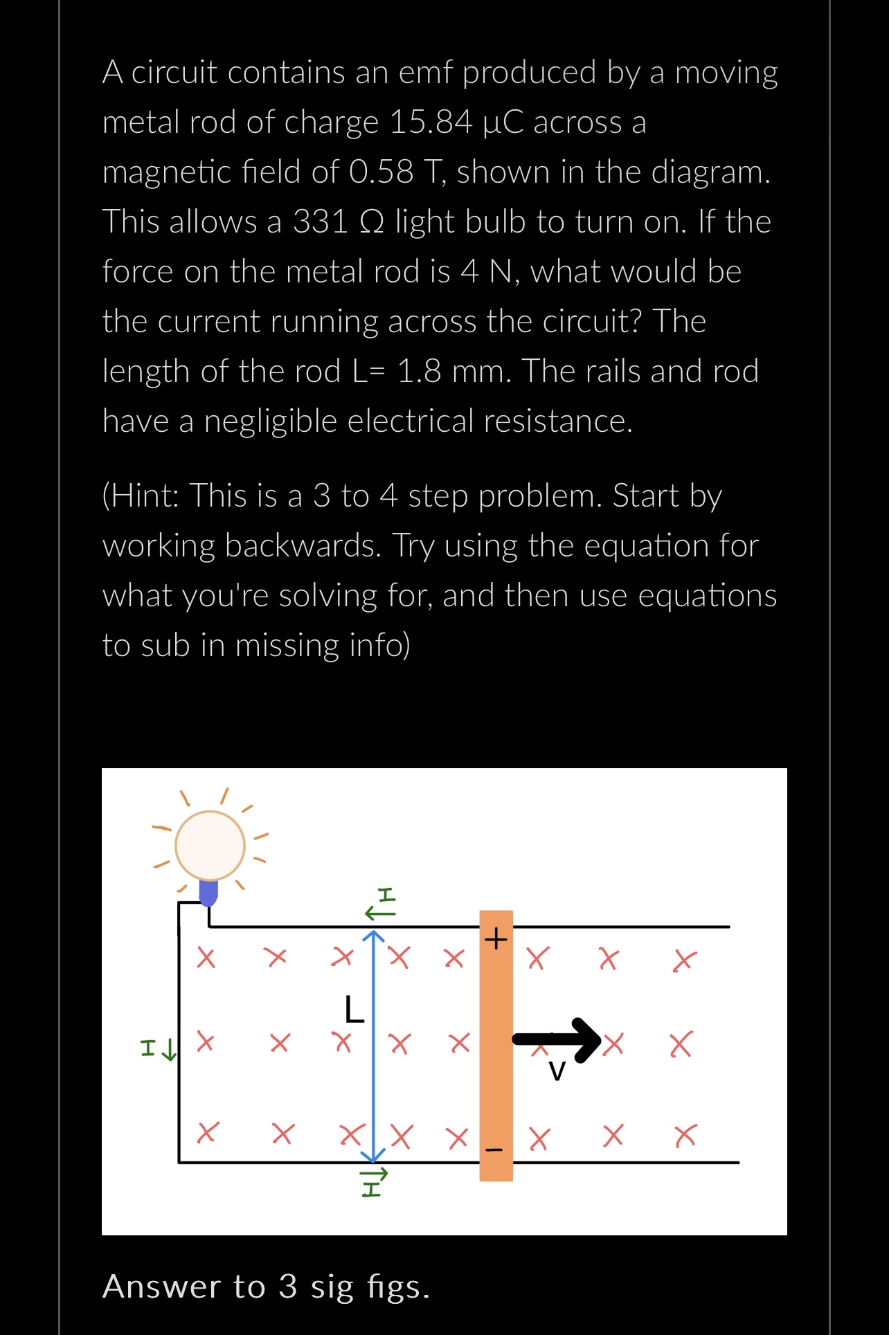 Solved A circuit contains an emf produced by a moving metal | Chegg.com